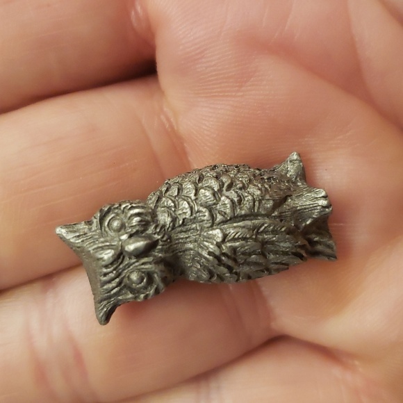 Other | Pewter Metal Long Eared Sow Horned Harry Potter Owl Miniature ...